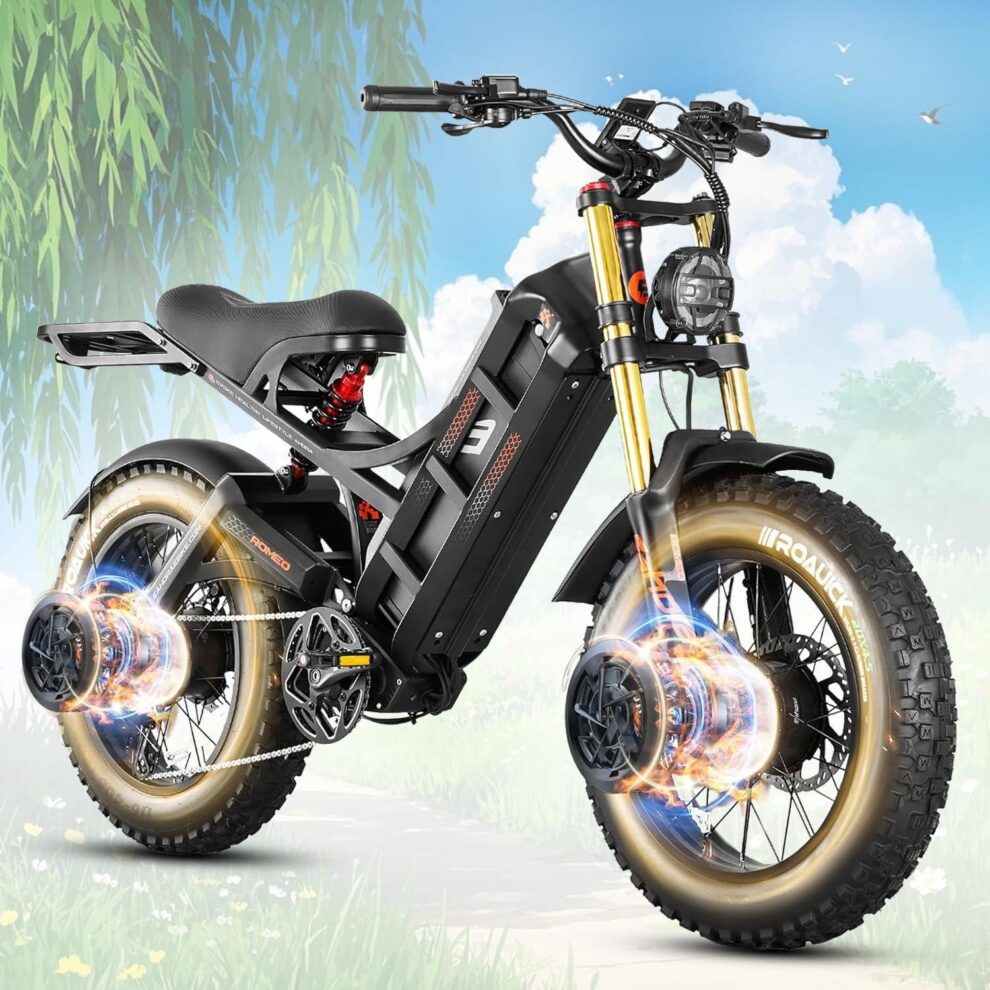 2025 eAhora Romeo Pro 2 4000W 46MPH Dual Motor Electric Bike for Adults - Romeo
